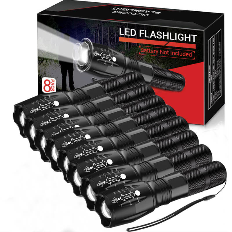 2000 Lumens Zoomable LED Flashlight 5 Modes - Hokolite