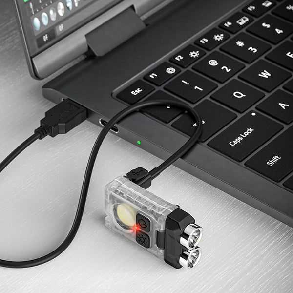 1200LM Rechargeable EDC Flashlight with Magnetic Tail and 90° Rotating ...